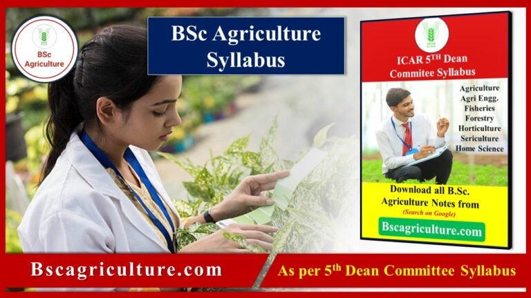 ICAR 5th Dean Committee Agriculture syllabus - BSc Agriculture Syllabus ...